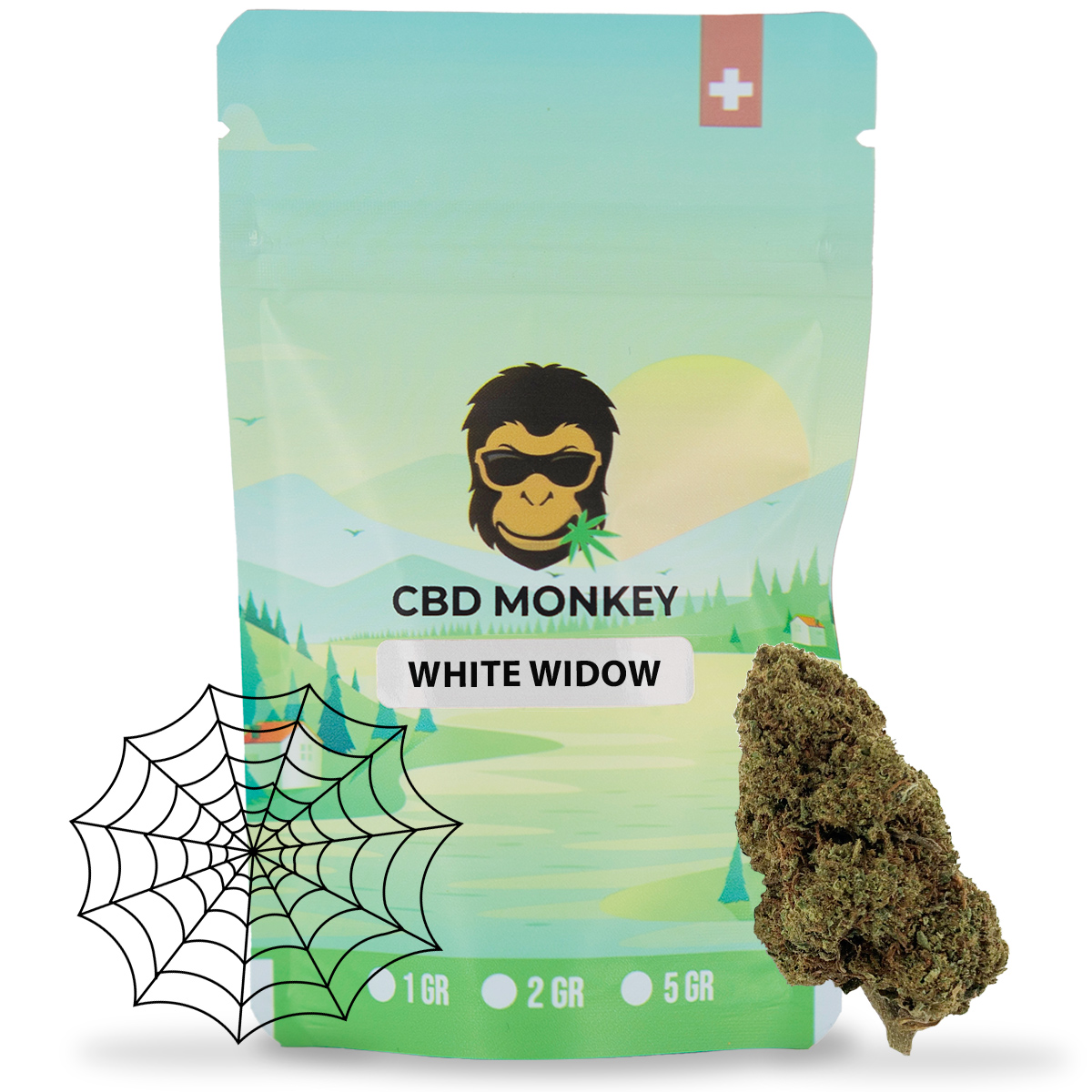White Widow CBD cultivée en intérieur - Taux de 14%