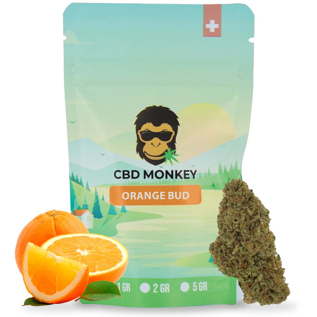 Orange Bud CBD cultivée en intérieur - Taux de 14%