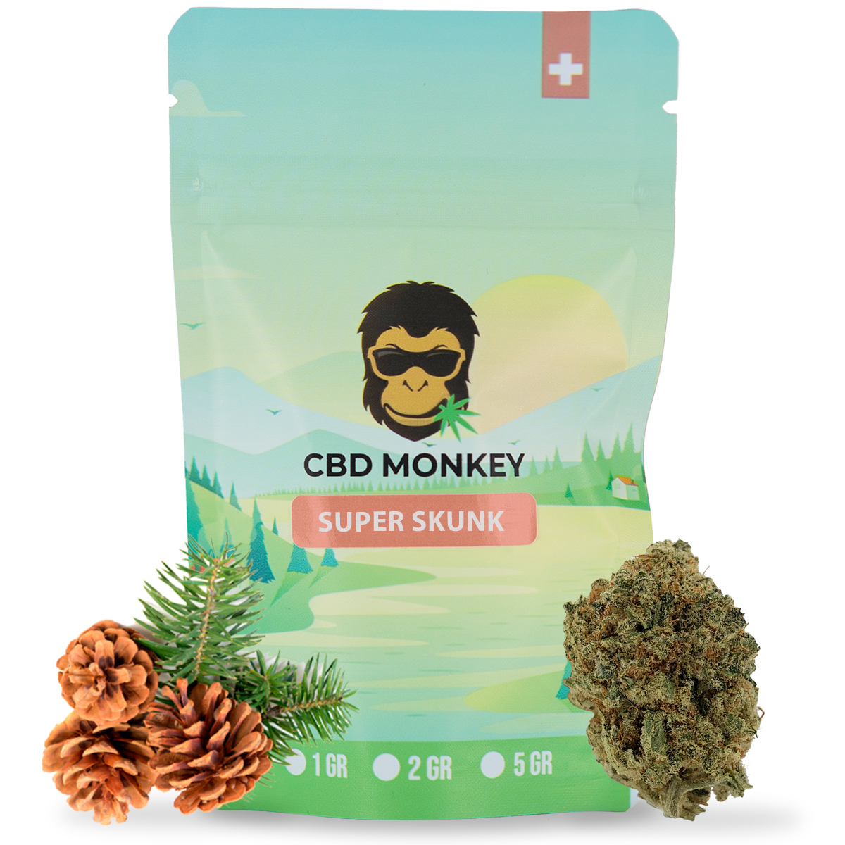 Super Skunk CBD cultivée en intérieur - Taux de 18%